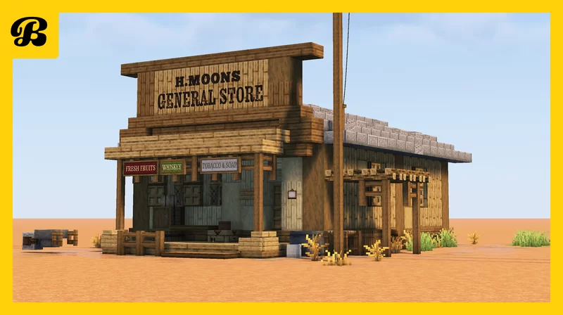 Minecraft - Wild West - Small General Store | Full Interior Minecraft Map