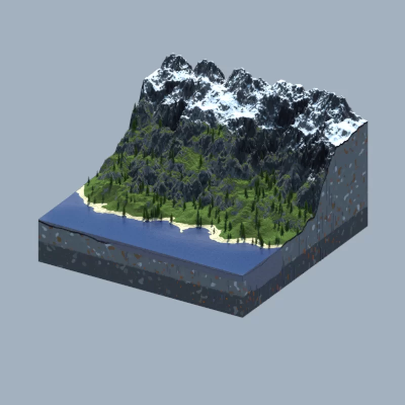 [1000x1000] Alpine Terrain - FREE Minecraft Map