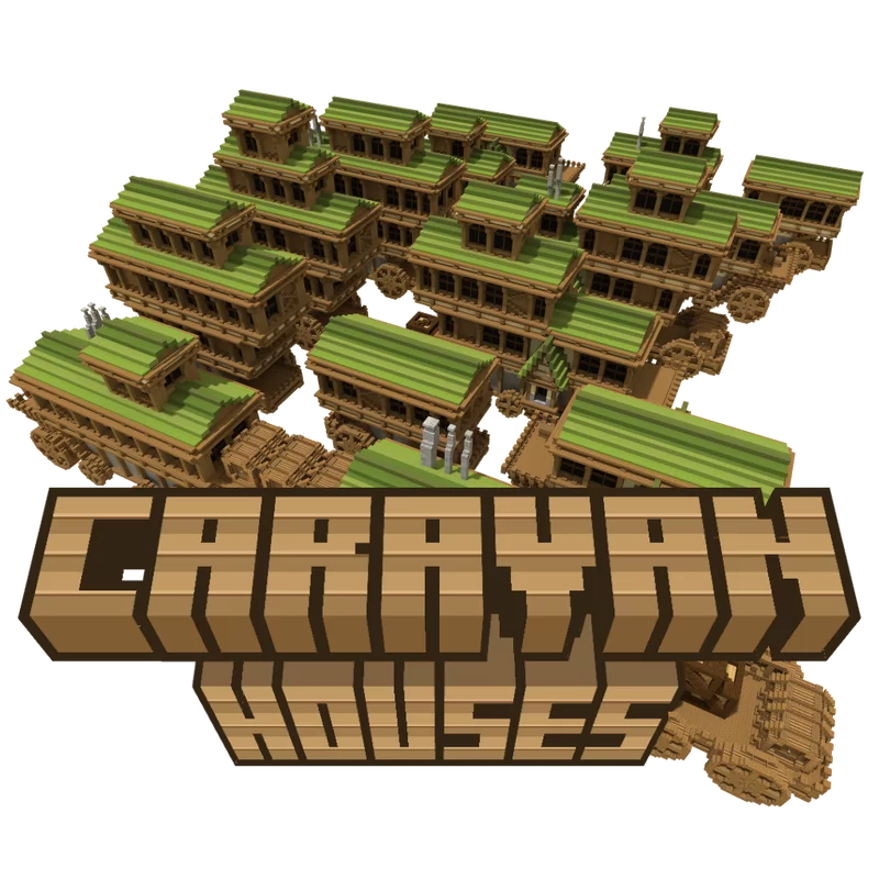 Caravan Houses Pack, 14 Variations Minecraft Map