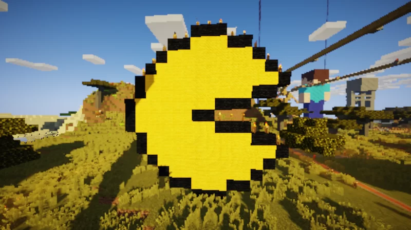 Pacman Statue Minecraft Map