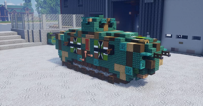 Sturmpanzerwagen a7v, Tank Minecraft Map