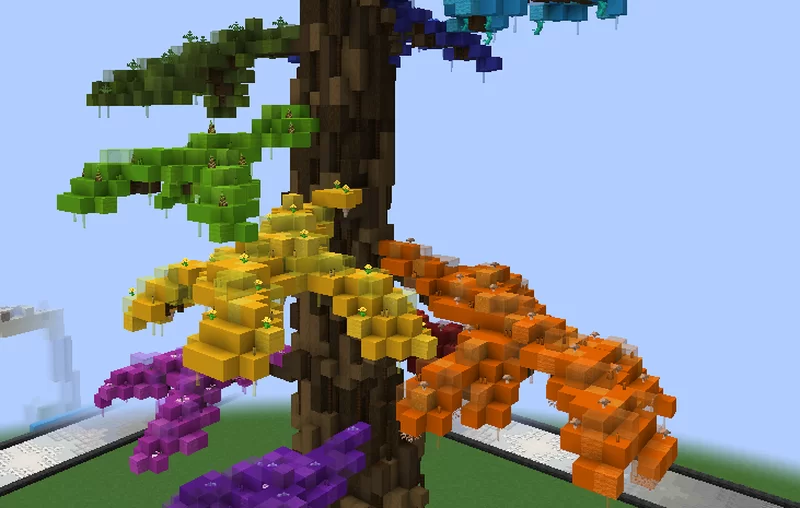 Rainbow tree Minecraft Map