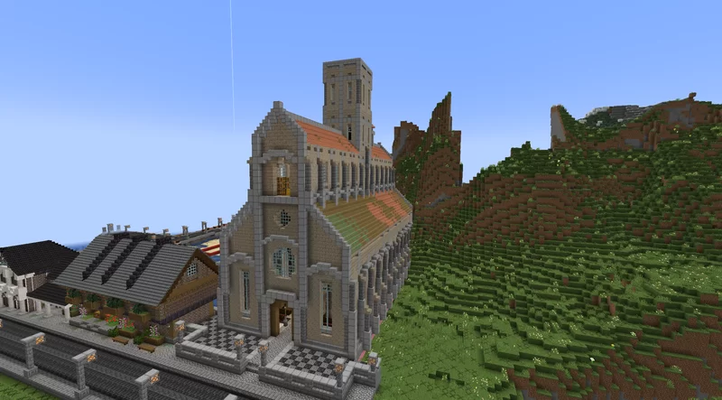 Cathedral of the Golden Order - Dandelion "Create Mod" Town Minecraft Map