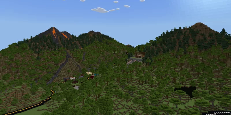 Acatenango, Agua and Acatenango Volcanoes, Guatemala Minecraft Map