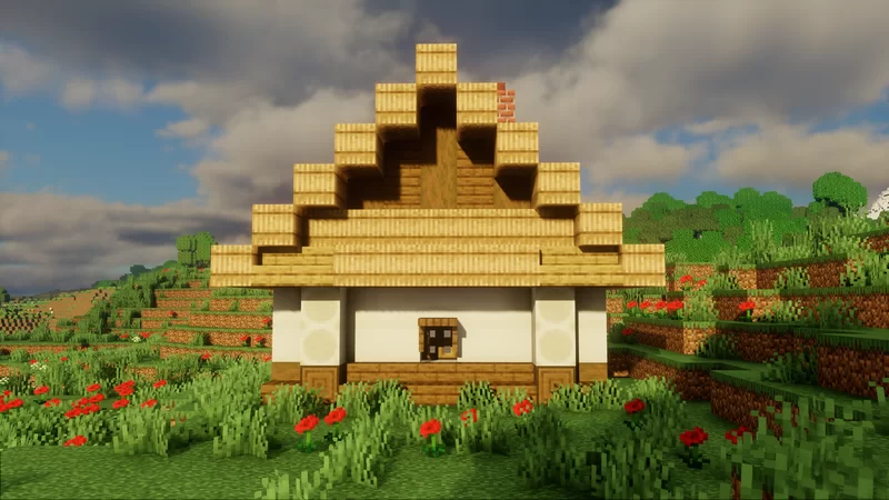 9/9 Ukrainian peasant house by Ektelion +litematic Minecraft Map