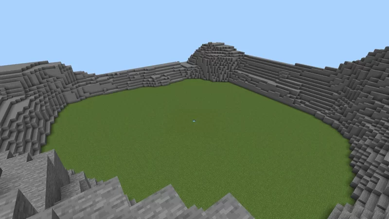 100x100 Plain Mountain Arena Minecraft Map