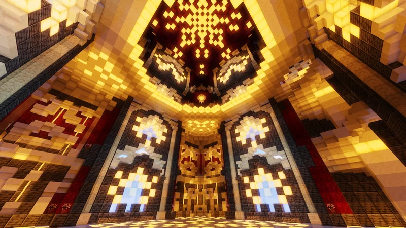 Minecraft magnificent mansion (house) and adjacent structures on a ...