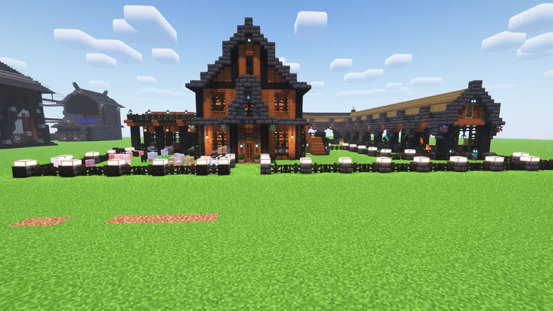 Barns & Stables/ Gothic Victorian style barn and stable w/ download ...