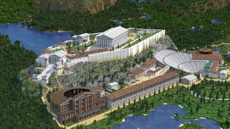 THSchutt's Acropolis (1:1 scale) Minecraft Citadel (2024) Minecraft Map