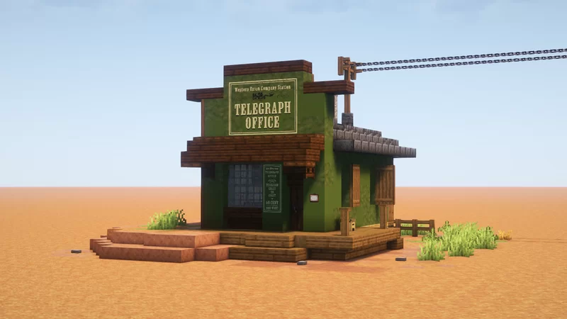 Minecraft - Wild West - Telegraph Office Minecraft Map