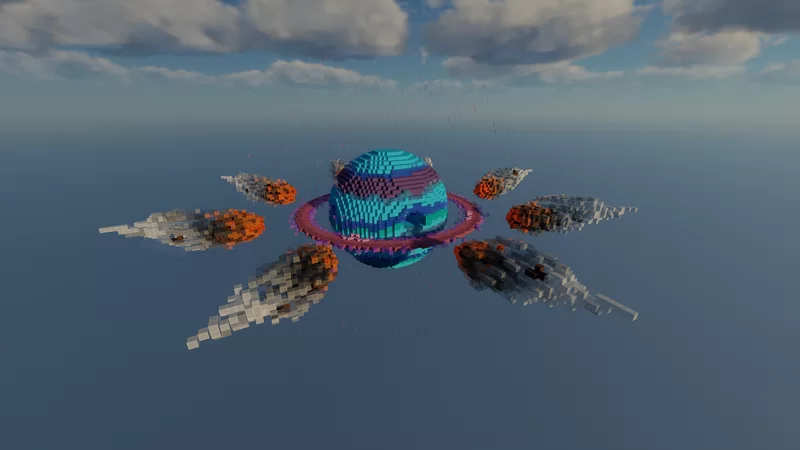 Uranus Map: Sky-Wars/Bed-Wars Minecraft Map