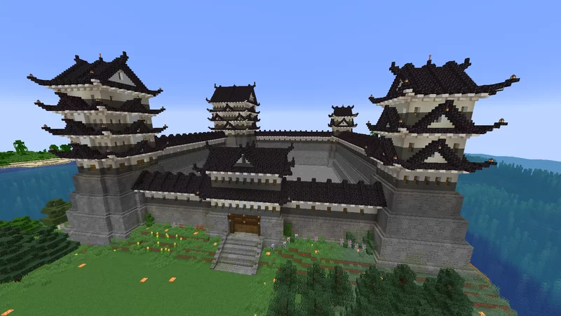 Swordself_MC Japanese Castle recreation Minecraft Map
