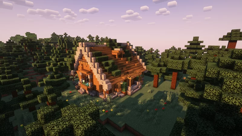 Forest spruce house Minecraft Map
