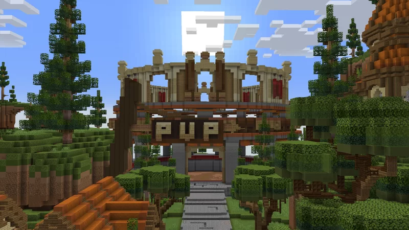 Orange Medieval Spawn (Sky Island) Minecraft Map