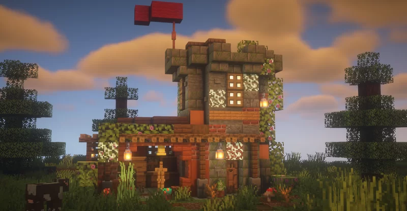 Small Survival Castle I Fortress [Structure] Minecraft Map