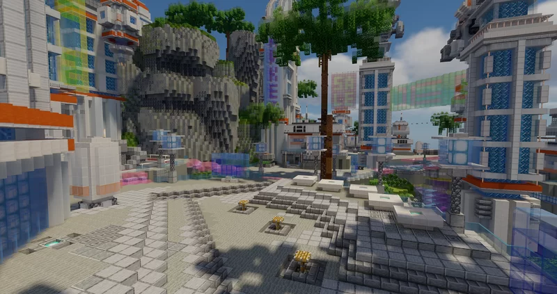 Science Fantasy City Spawn/Lobby Minecraft Map