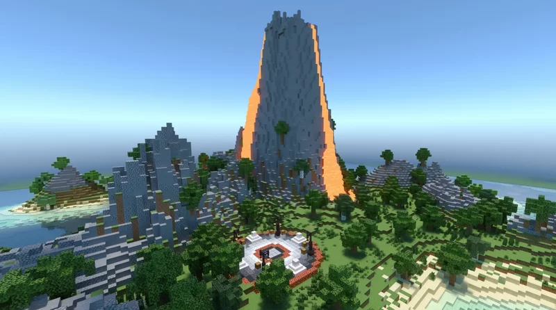 Cool Volcano Island Hub Minecraft Map