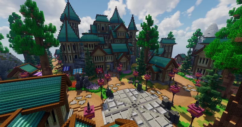 Spawn - Celestial Skyland | Download | 300x317 Minecraft Map