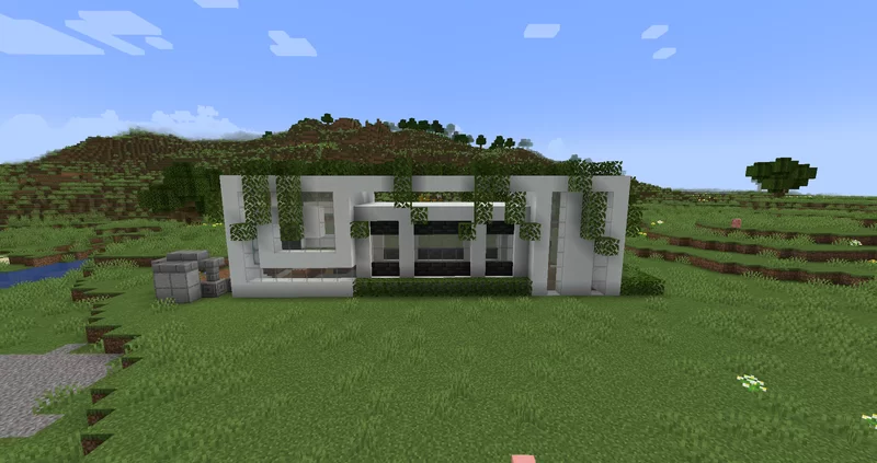 Small Greek-Style Slug-Looking House with Burial Site Minecraft Map