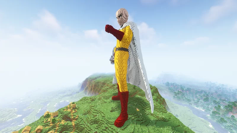Minecraft Saitama Statue Minecraft Map