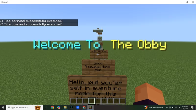 updated Insaine Obby (still unfinished Minecraft Map