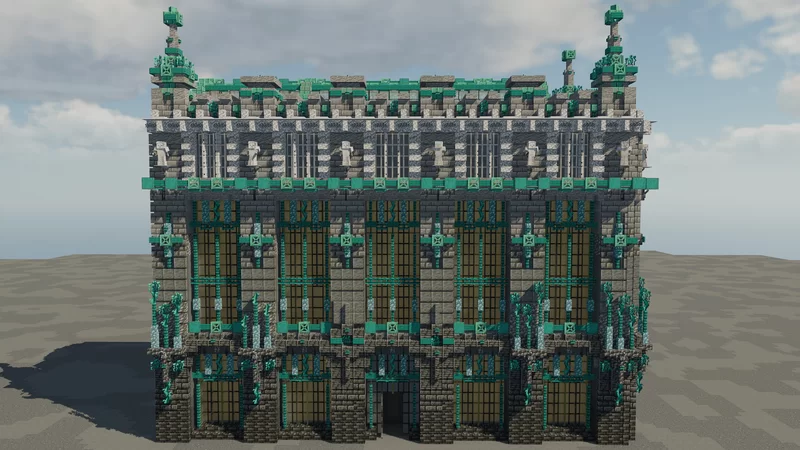 Eliseyev Emporium inspired building. Art Nouveau Architecture Minecraft Map