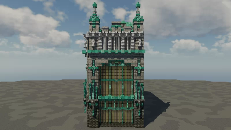 Eliseyev Emporium inspired building. Art Nouveau Architecture Minecraft Map