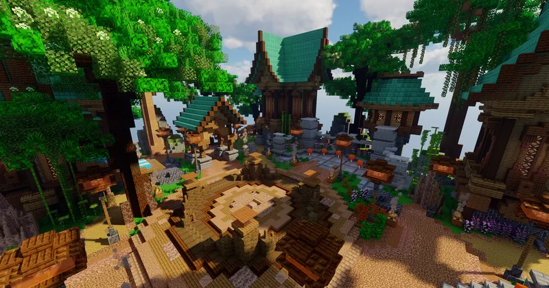 Spawn - Chill Village | Download | 150x150 Minecraft Map