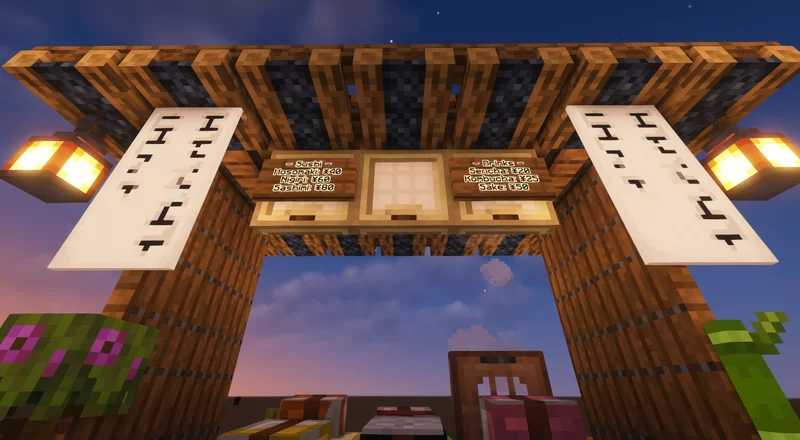 Sushi Stall (Schematic) Minecraft Map