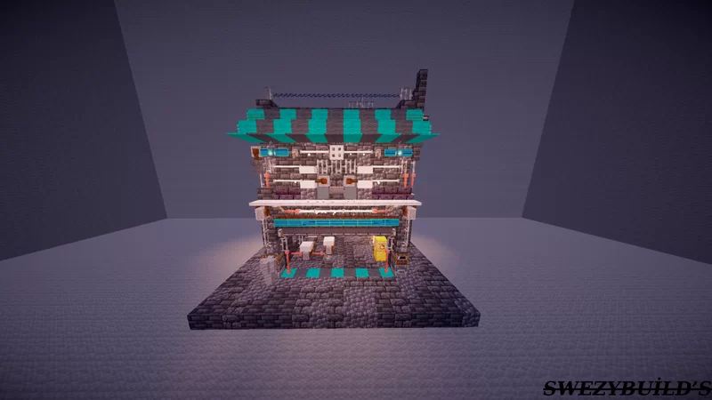 minecraft 3 types cyberpunk house model Minecraft Map