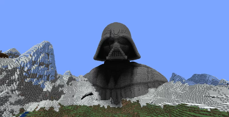 Darth Vader Mountain Statue (Litematic) Minecraft Map