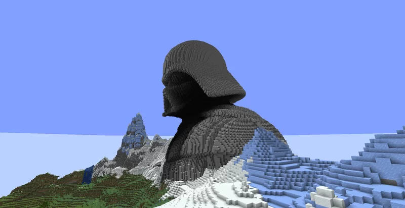 Darth Vader Mountain Statue (Litematic) Minecraft Map