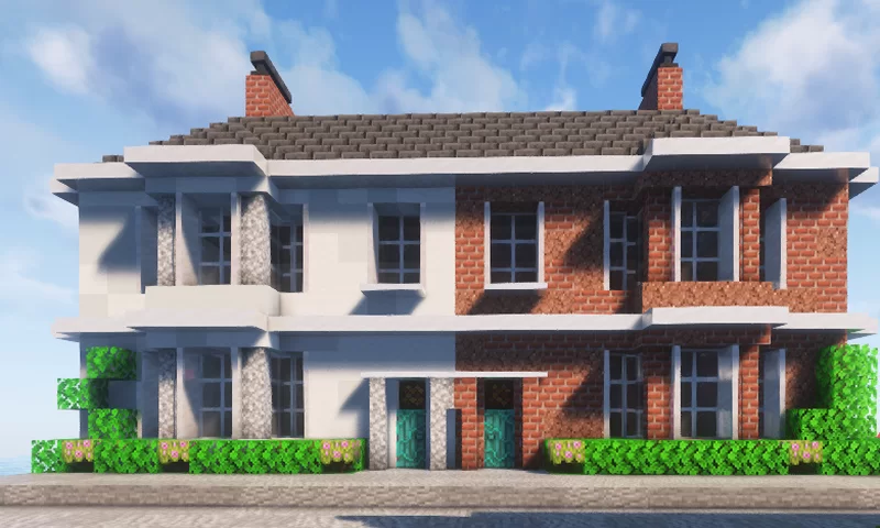Semi-Detached British House Minecraft Map