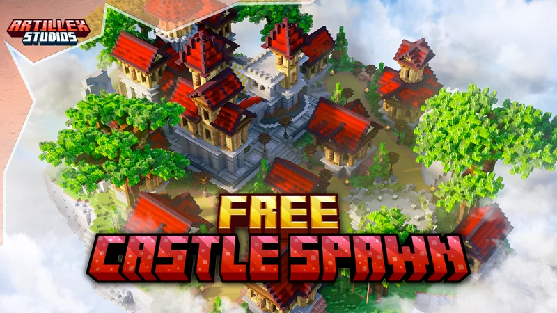 Red Castle Spawn | Free Download | 135x135 Minecraft Map