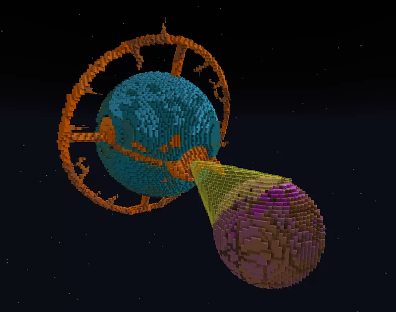 Unicron eating a planet Minecraft Map