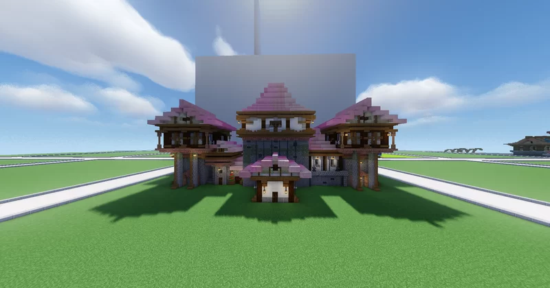 pink medieval house Minecraft Map