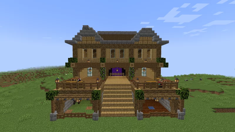 Big House with a Village nearby Minecraft Map