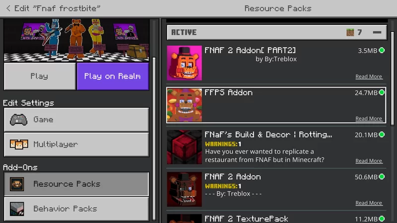 Fnaf frostbite Minecraft Map