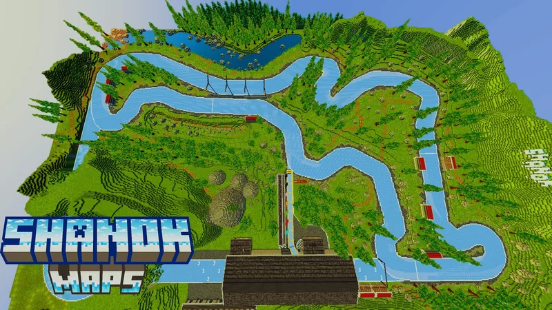 Fully functional boat ice racing map Minecraft Map