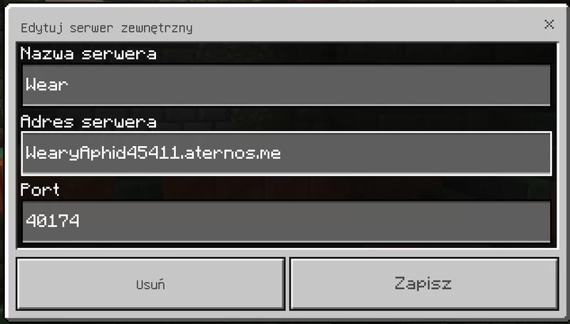 Serwer publiczny Minecraft Map