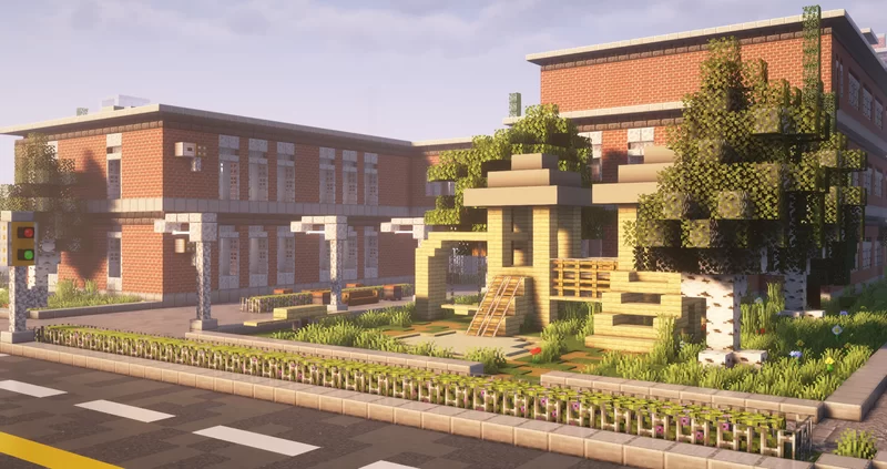 The American School of the 2000s Minecraft Map