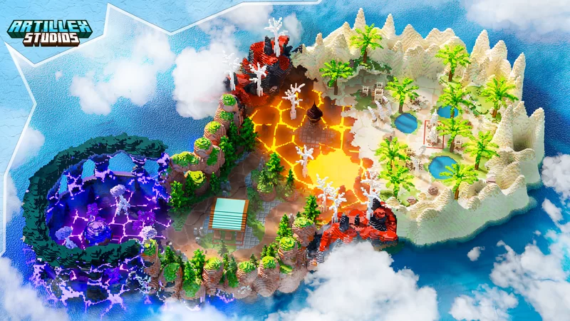 MultiBiome Arena | Download | 390x300 Minecraft Map