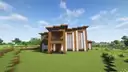 Large Modern House With Courtyard Minecraft Map