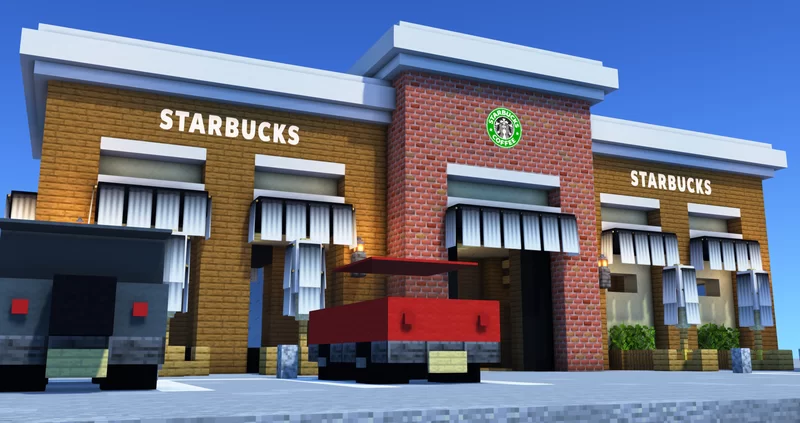 Starbucks Coffee | Interior | Download Minecraft Map