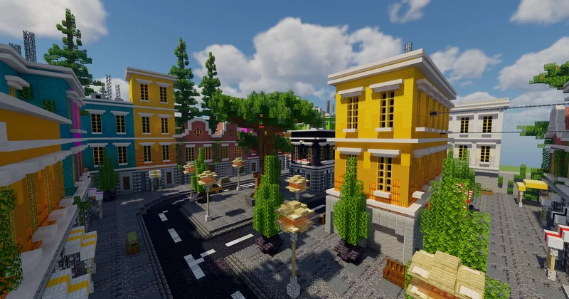 Arena - Downtown City | Download | 110x110 Minecraft Map