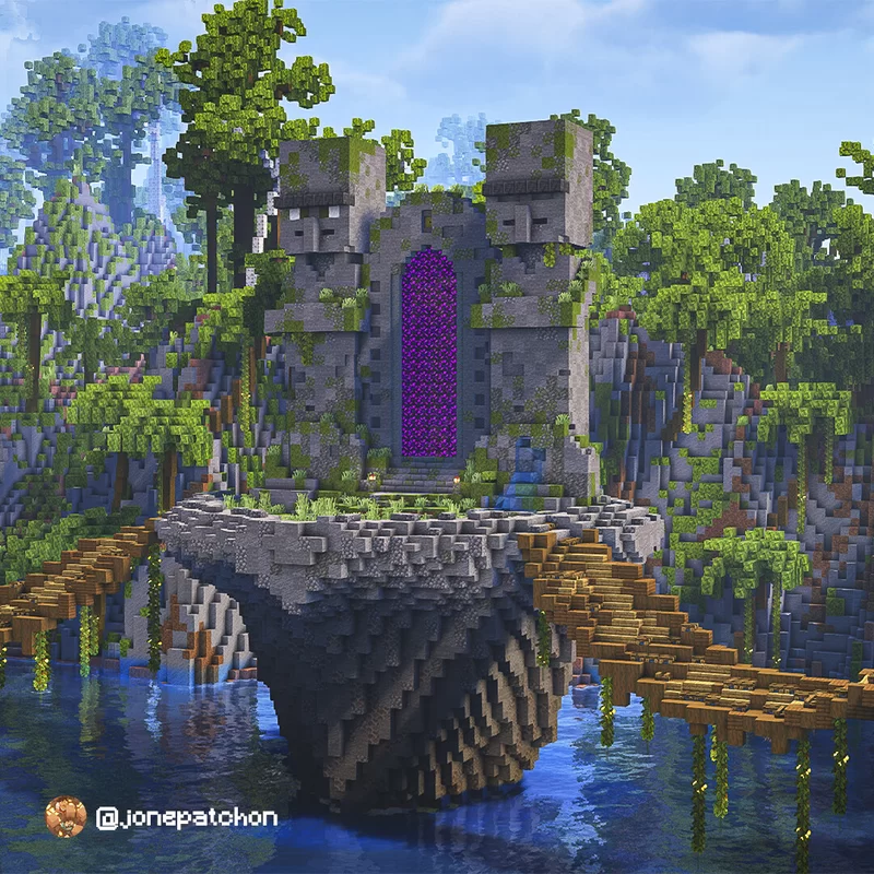 Jungle villager portal Minecraft Map