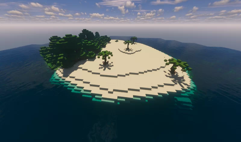 Island with forest and palm trees (FREE!!) Minecraft Map