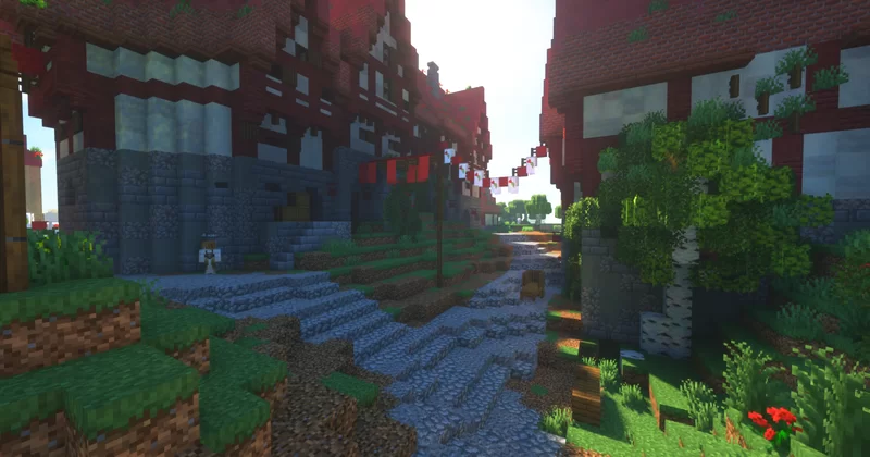 Romantic and cozy Medieval Town Minecraft Map