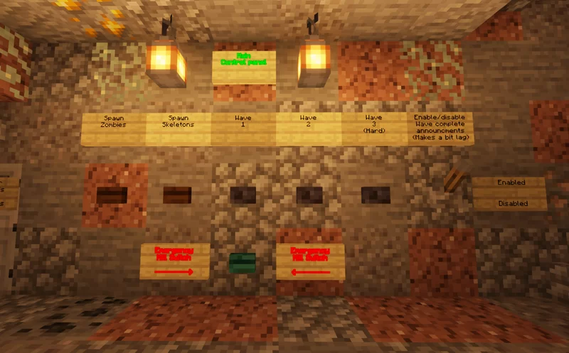 PvP Practice Cave With Mobs Minecraft Map