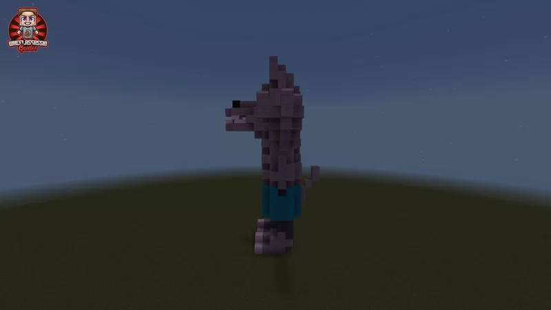 A werewolf statue!! Minecraft Map